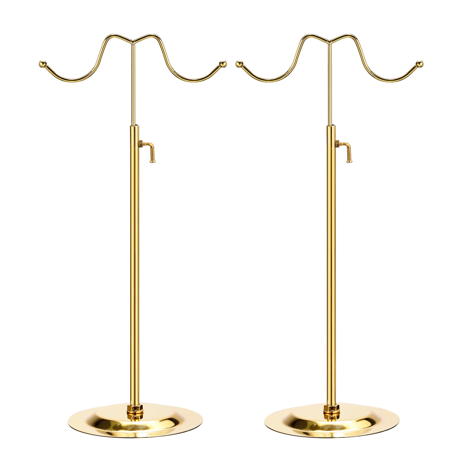 Uxcell Purse Display Stand Set, Adjustable Double Hook Stainless Steel ...