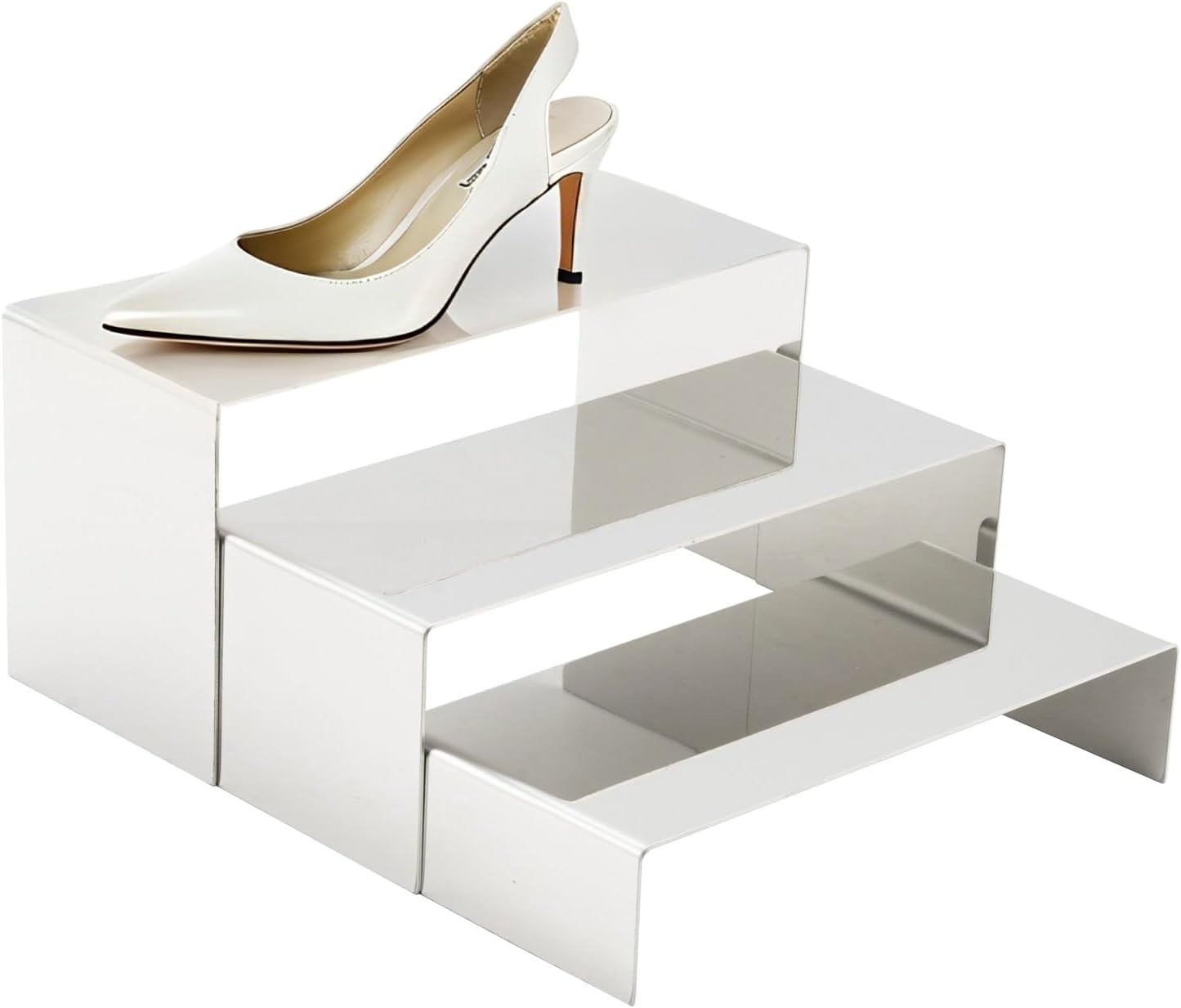 Purse Display Stands - 3 Stainless Steel Perfume Display Stands Metal ...