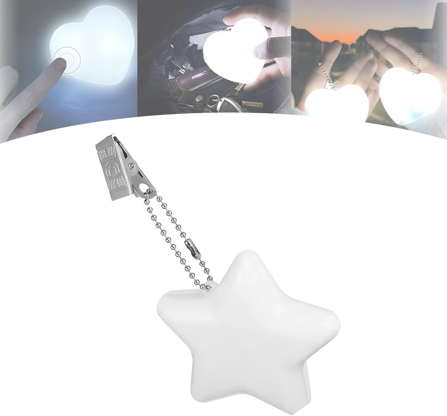 Purse Light Handbag Light, LED Automatic Sensor Glowing Heart Shaped ...