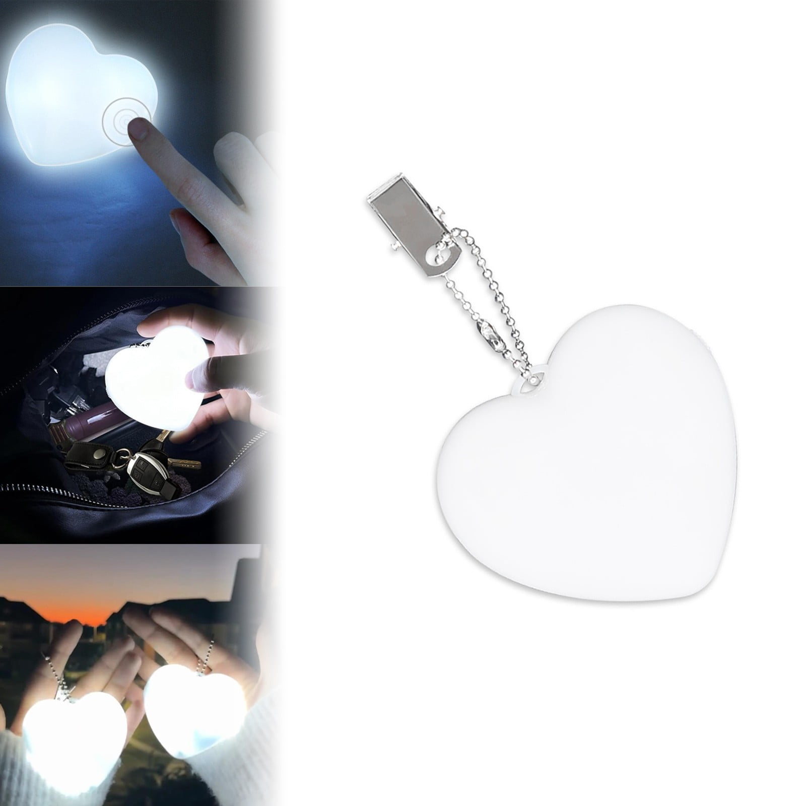 Purse Light Handbag Light, Purse Glow Heart Light Glow Heart For Purse ...