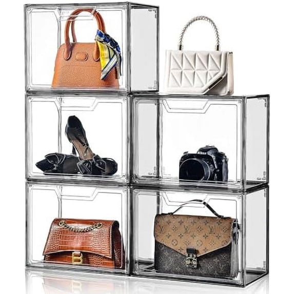 Purse Organizer for Closet,Clear Acrylic Display Case for Handbag ...