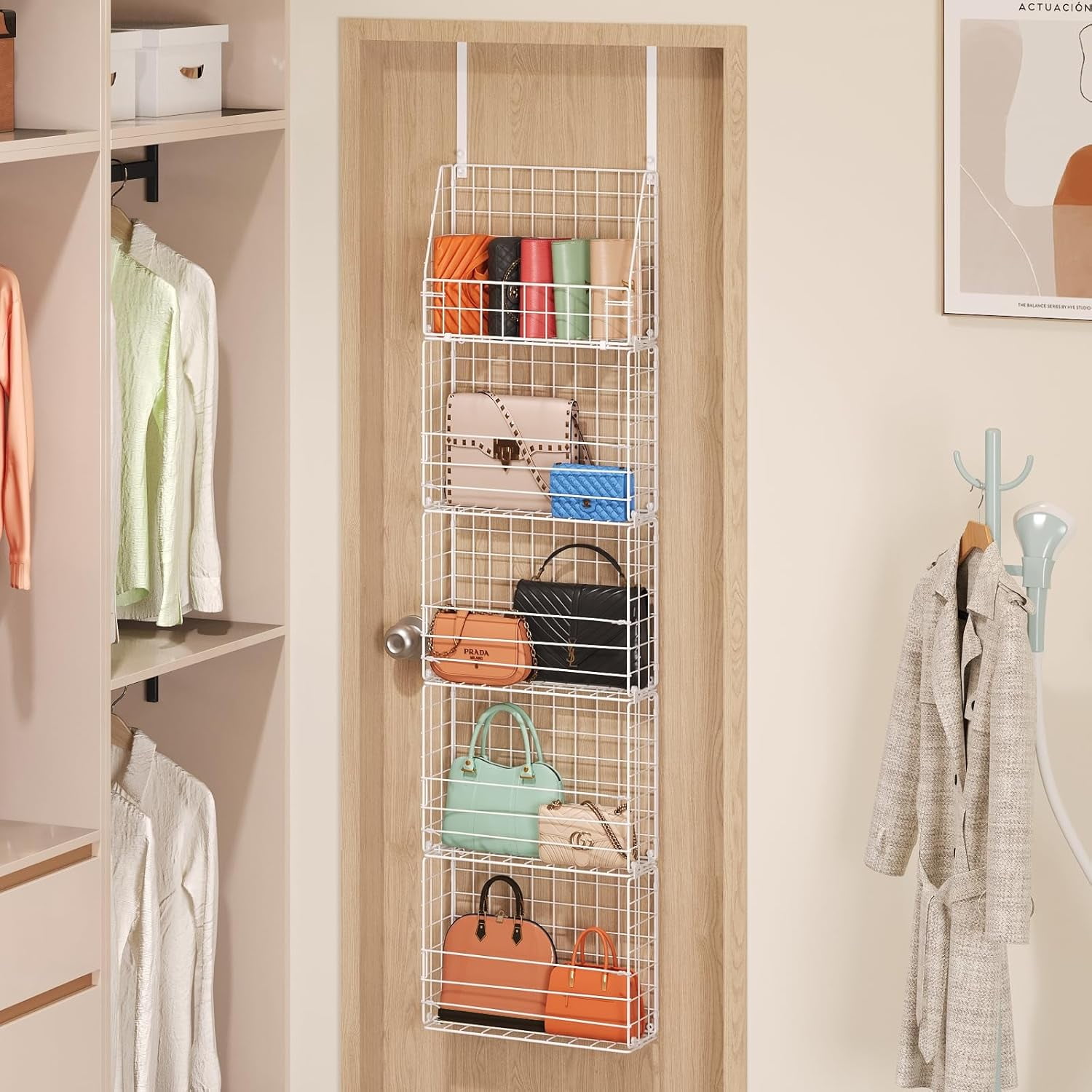 Purse Organizer with Elastic Cord for Purse Storage, Over Door Purse ...