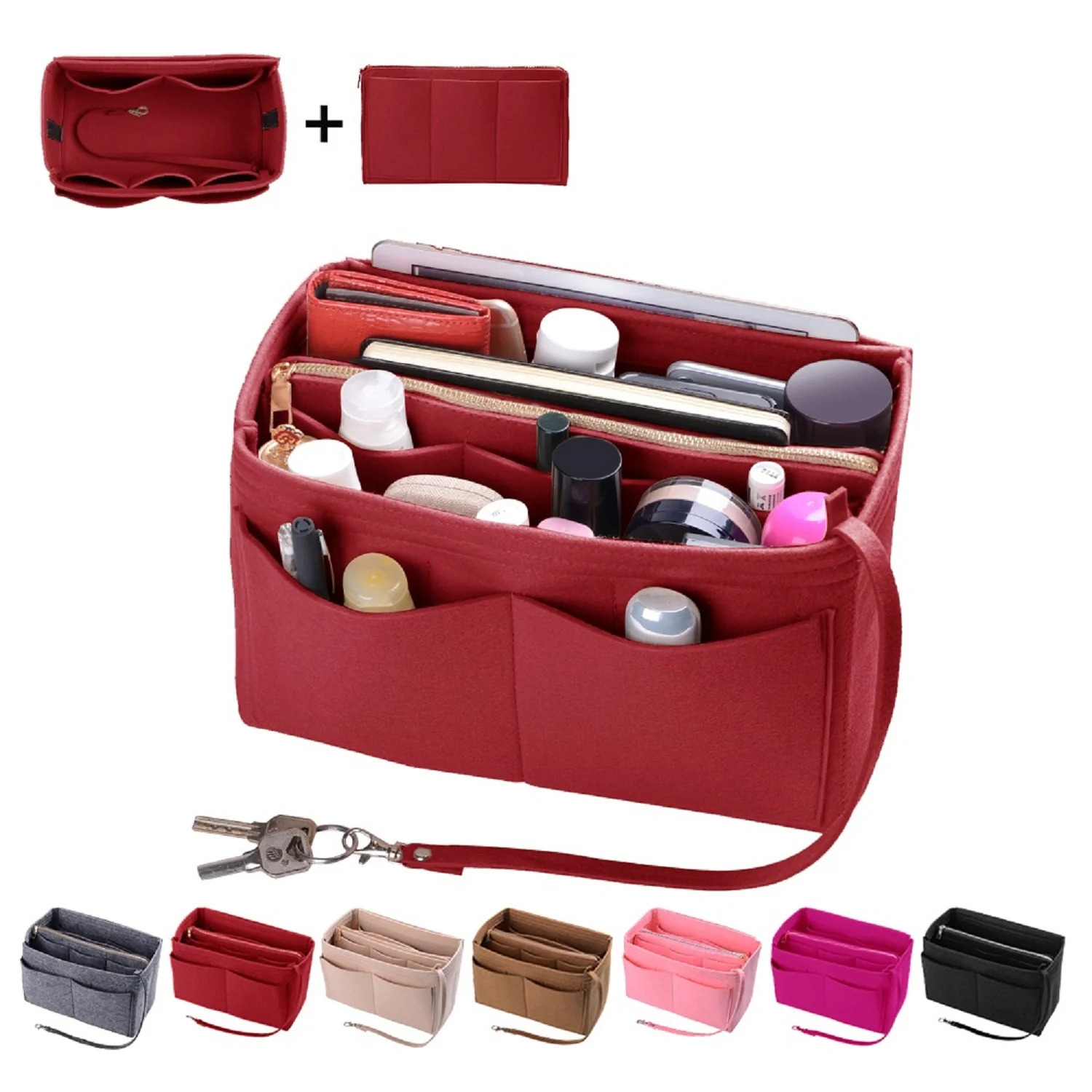 2 Pack Magik Travel Insert Handbag Purse Large Liner Organizer Tidy ...