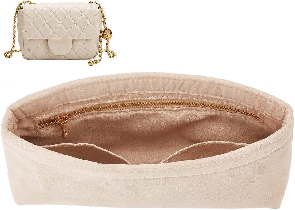 Purse Organizer Insert for Handbags Velvet Bag Organiser Shaper Insert ...