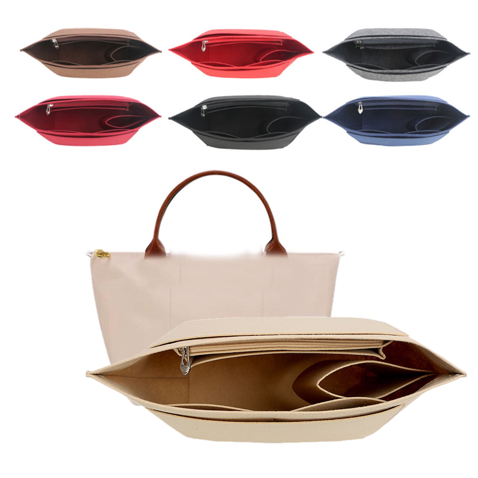 Purse Organizer Insert for Mini Bag Women, Felt Tote Bags Organizers ...