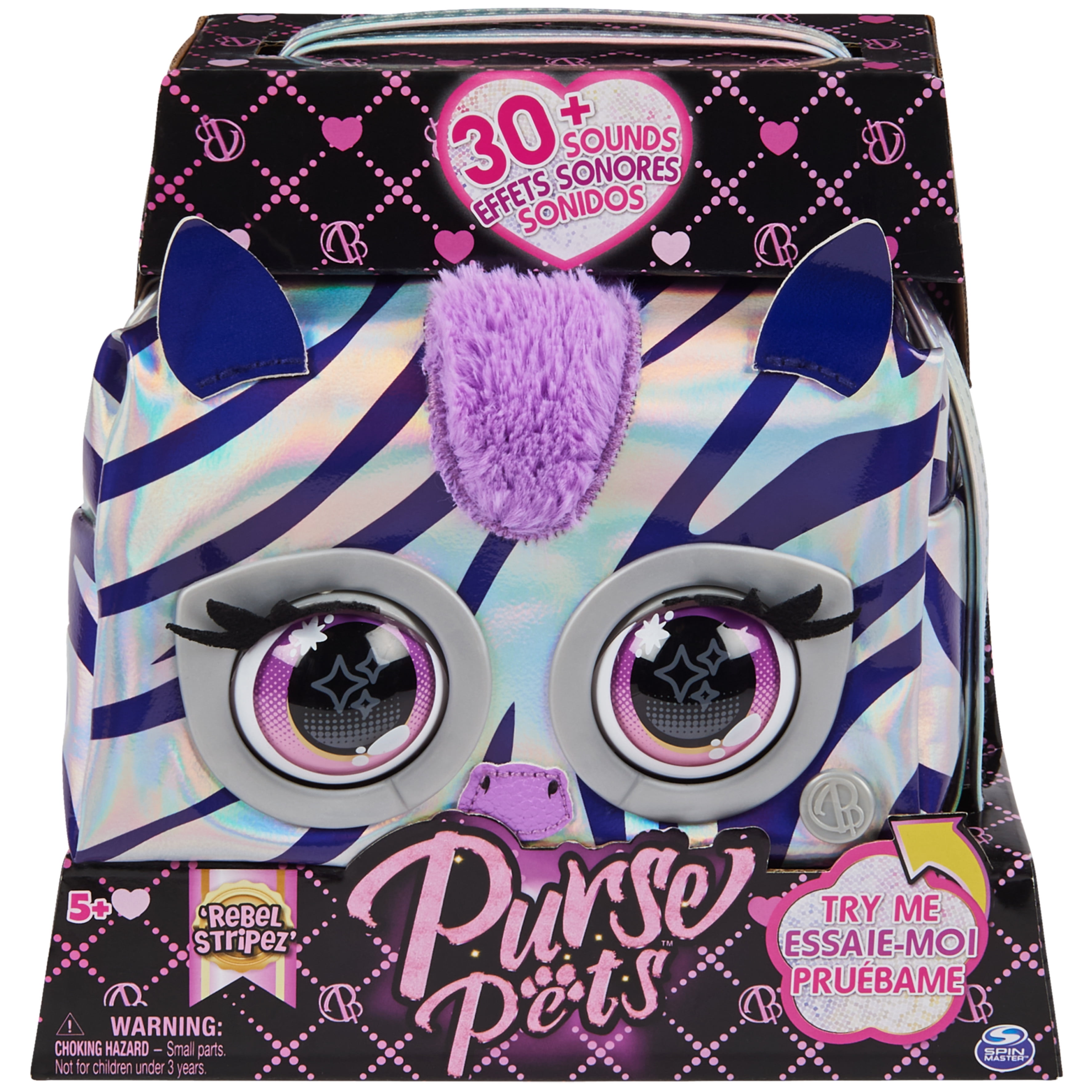 Purse Pets, Metallic Mood Rebel Stripez, Interactive Pet Toy and ...