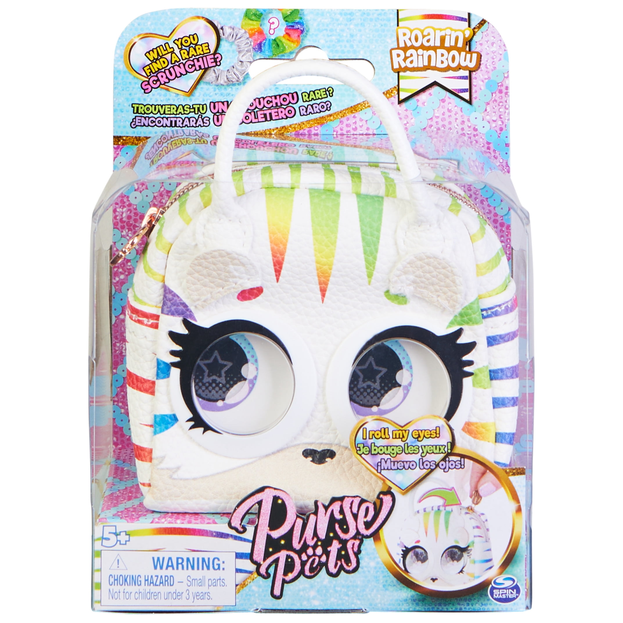 Purse Pets Micros, Roarin' Rainbow Tiger with Eye Roll Feature ...