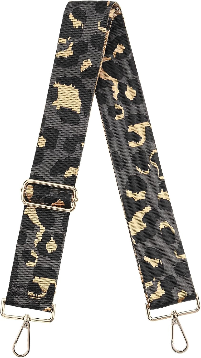 Purse Strap Replacement, 31-51inch Adjustable Polyester Leopard 2inch ...