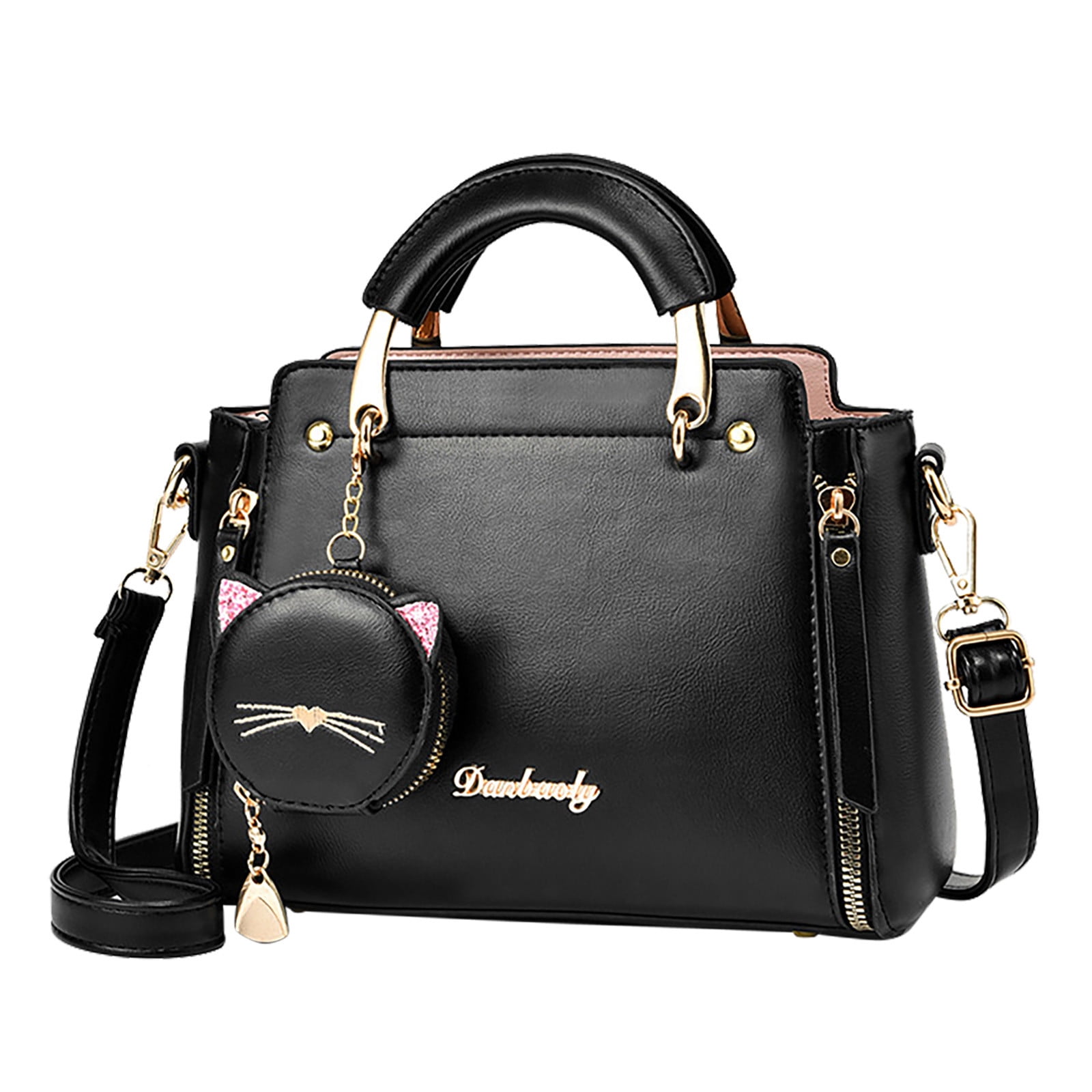 Purse and Handbags for Women with Cat Coin Case Leather Crossbody ...
