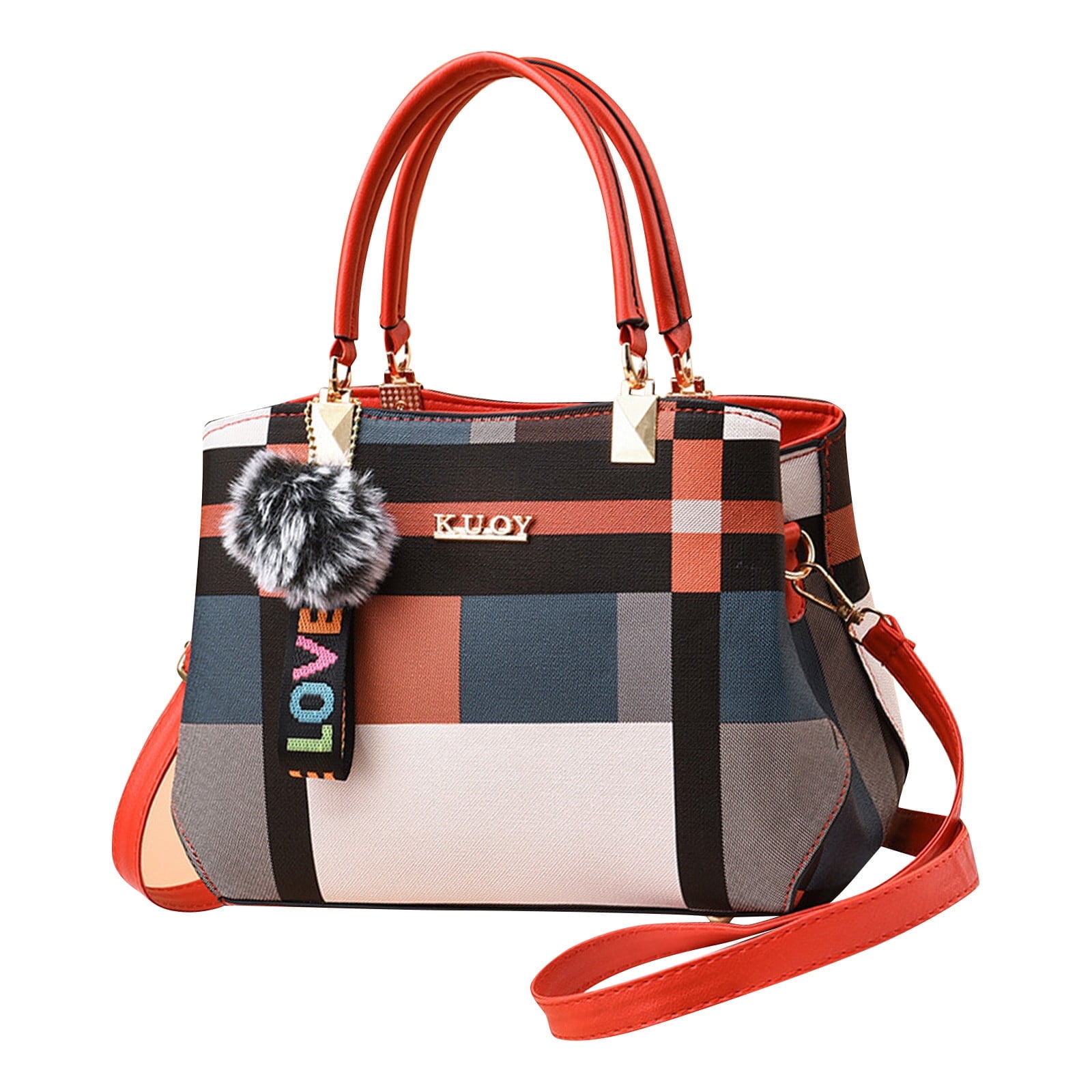 Purses and Handbags For Women Fashion Plaid Pattern Crossbody Bag ...