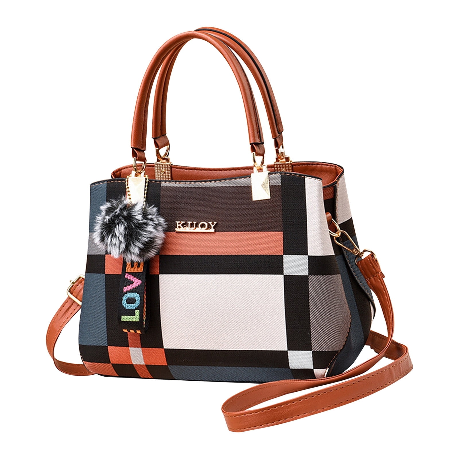 Purses and Handbags For Women Fashion Plaid Pattern Crossbody Bag ...