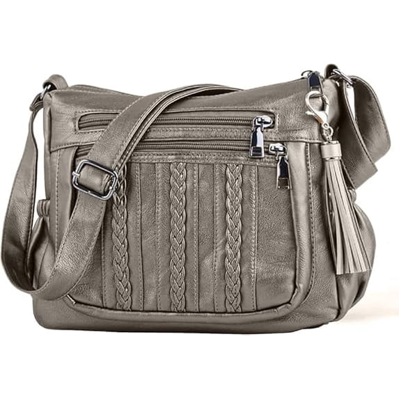ailong city Purses for Women PU Leather Shoulder Bag, Multi Pockets ...