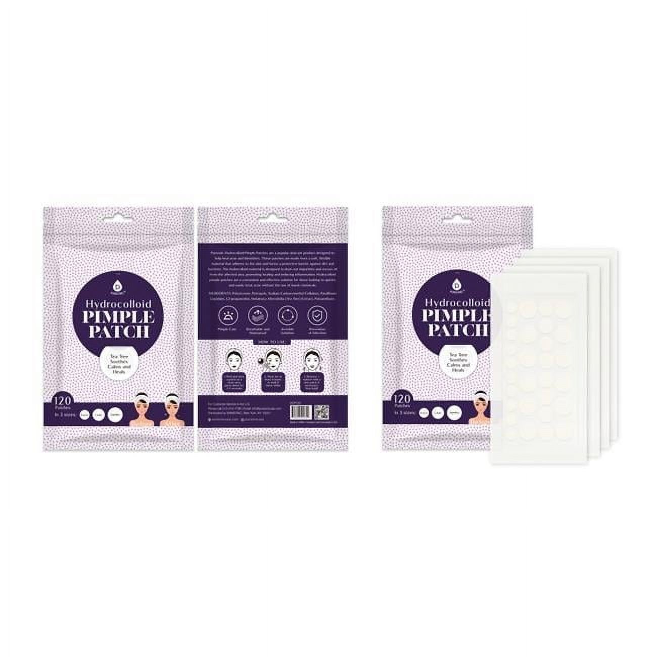 Hydrocolloid Pimple Patch, 120-Count, Multi Size Acne Solution ...