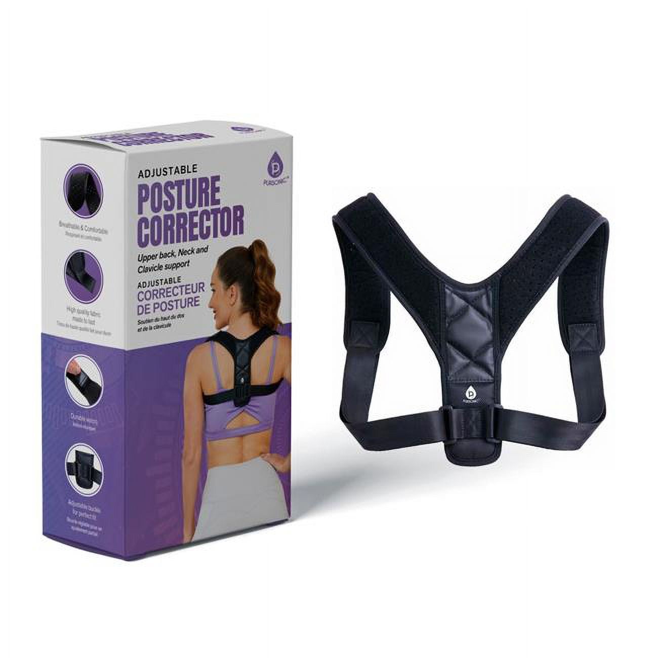Pursonic Adjustable Posture Corrector Upper Back, Neck and Clavicle ...