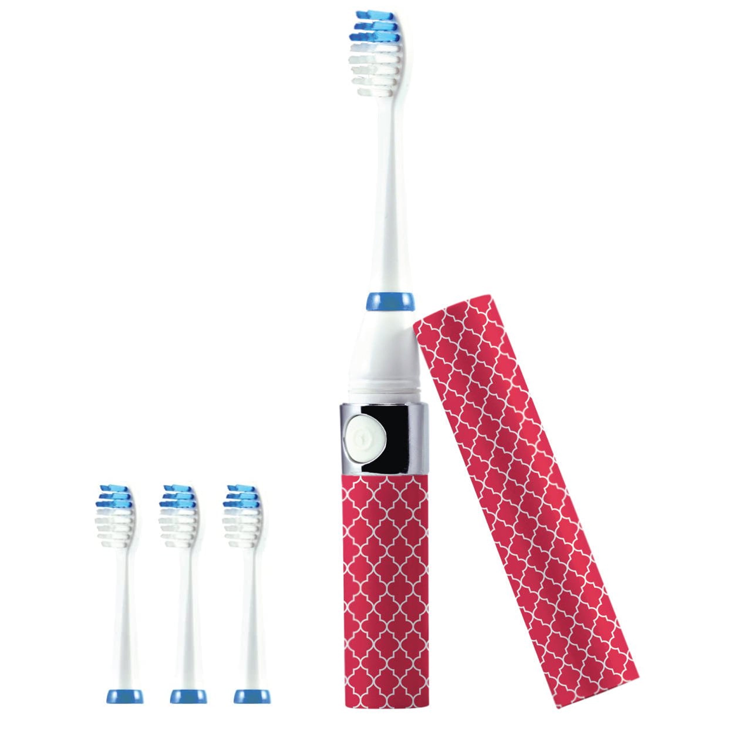 Pursonic S53-PL Portable Sonic Toothbrush in Pink with 3 Brush Heads ...