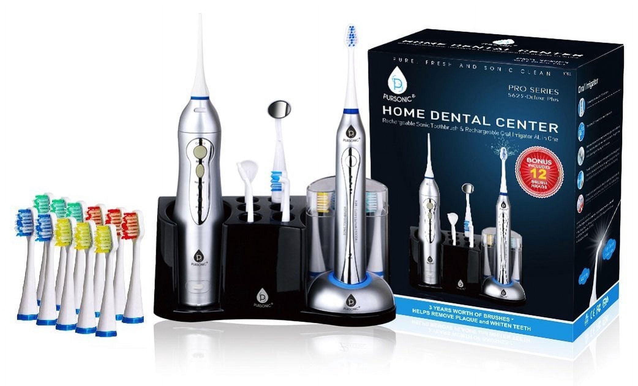 Pursonic Rechargeable Sonic Toothbrush and Rechargeable Water Flosser ...