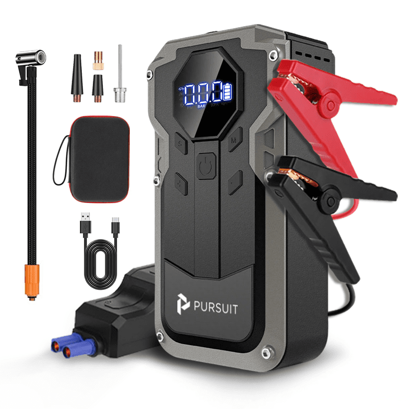 Pursuit 2000A Car Jump Starter with Air Compressor, 150PSI Portable Car ...