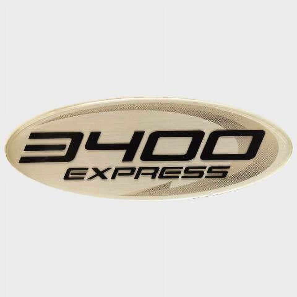 Pursuit Boat Raised Emblem Decal | 3400 Express Silver Sticker ...