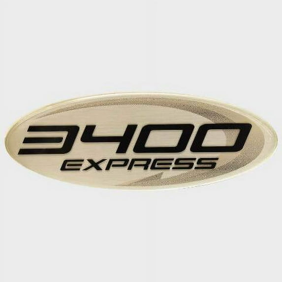 Pursuit Boat Raised Emblem Decal | 3400 Express Silver Sticker ...