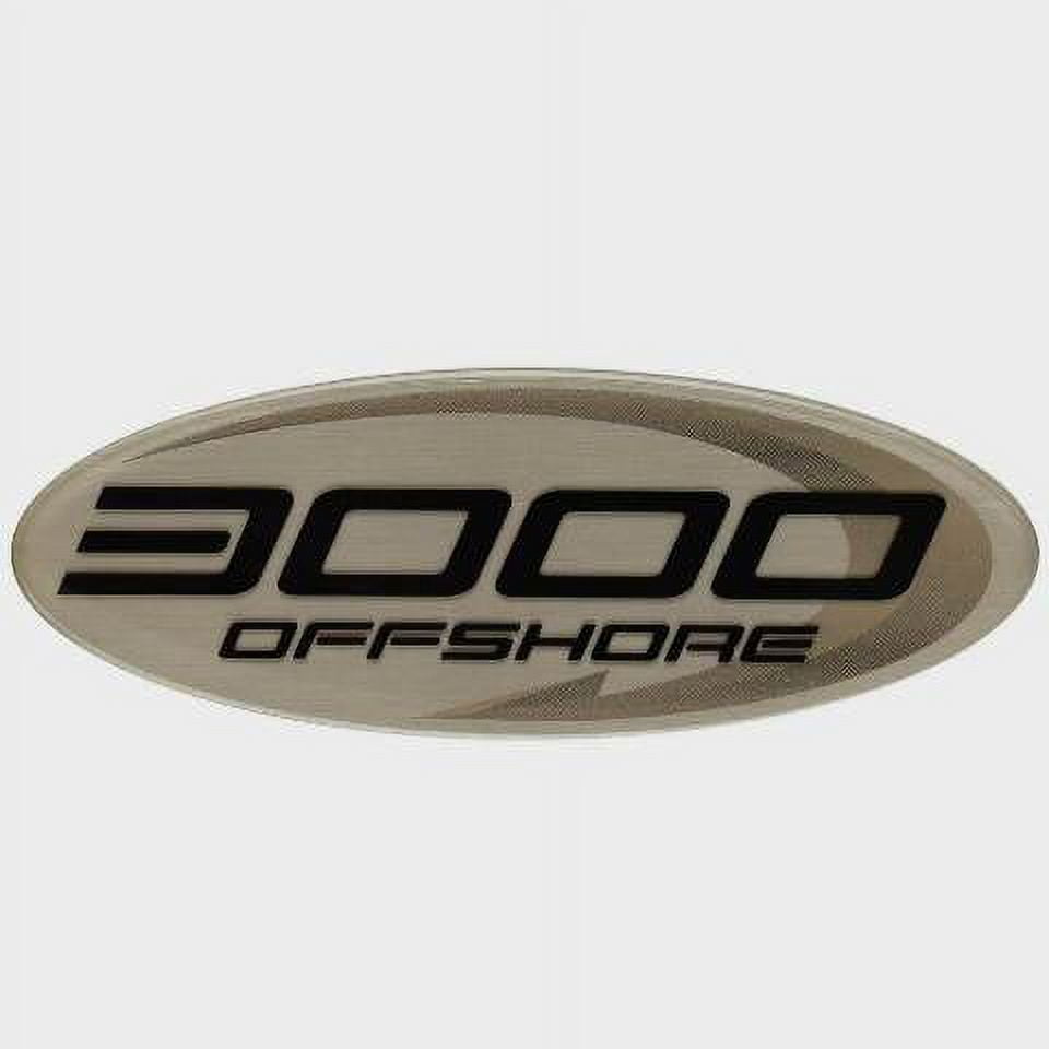 Pursuit Boat Raised Emblem Decal 543646 | 3000 Offshore Silver Sticker ...