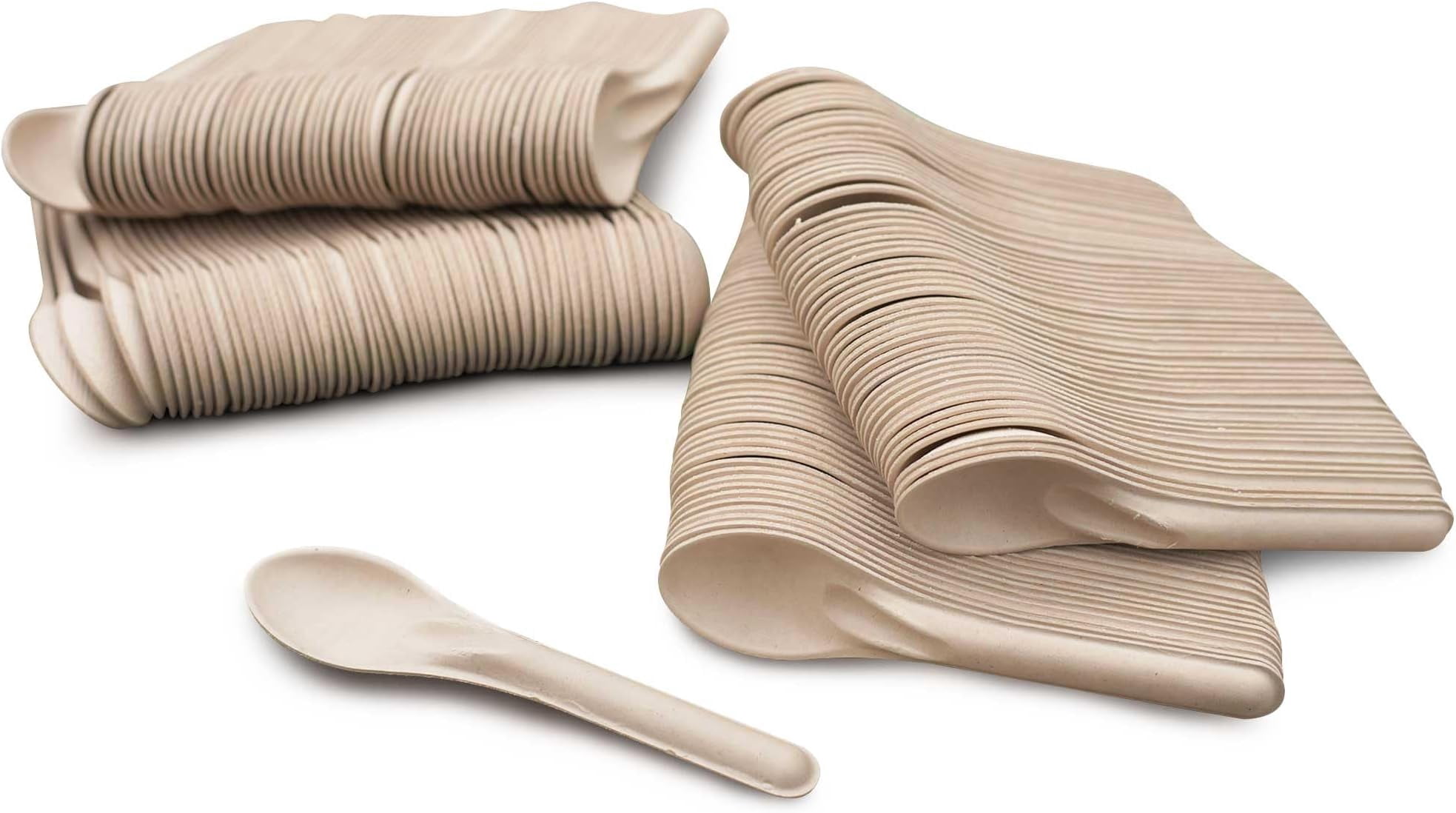 Pursuit Disposable Spoons - 6.5" Heavy Duty Bamboo Spoons | 100% ...