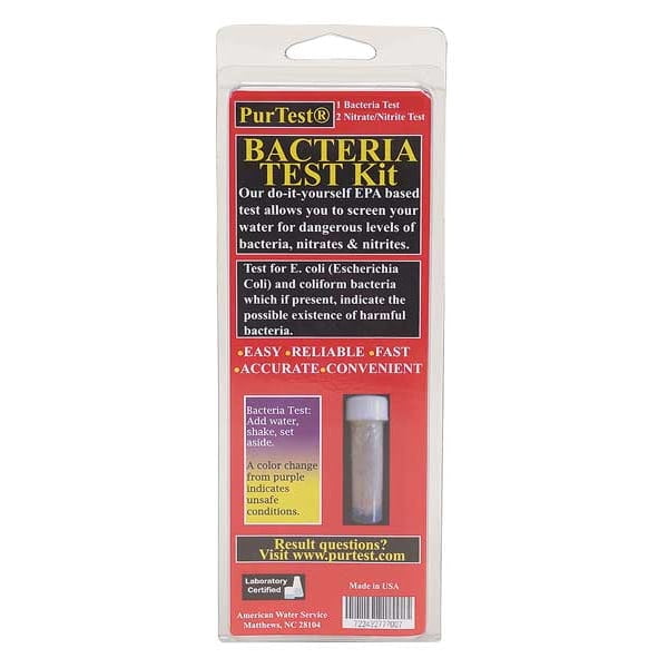 PurTest Water Analysis Kit with Bacteria Test Bottle and Nitrate Test ...