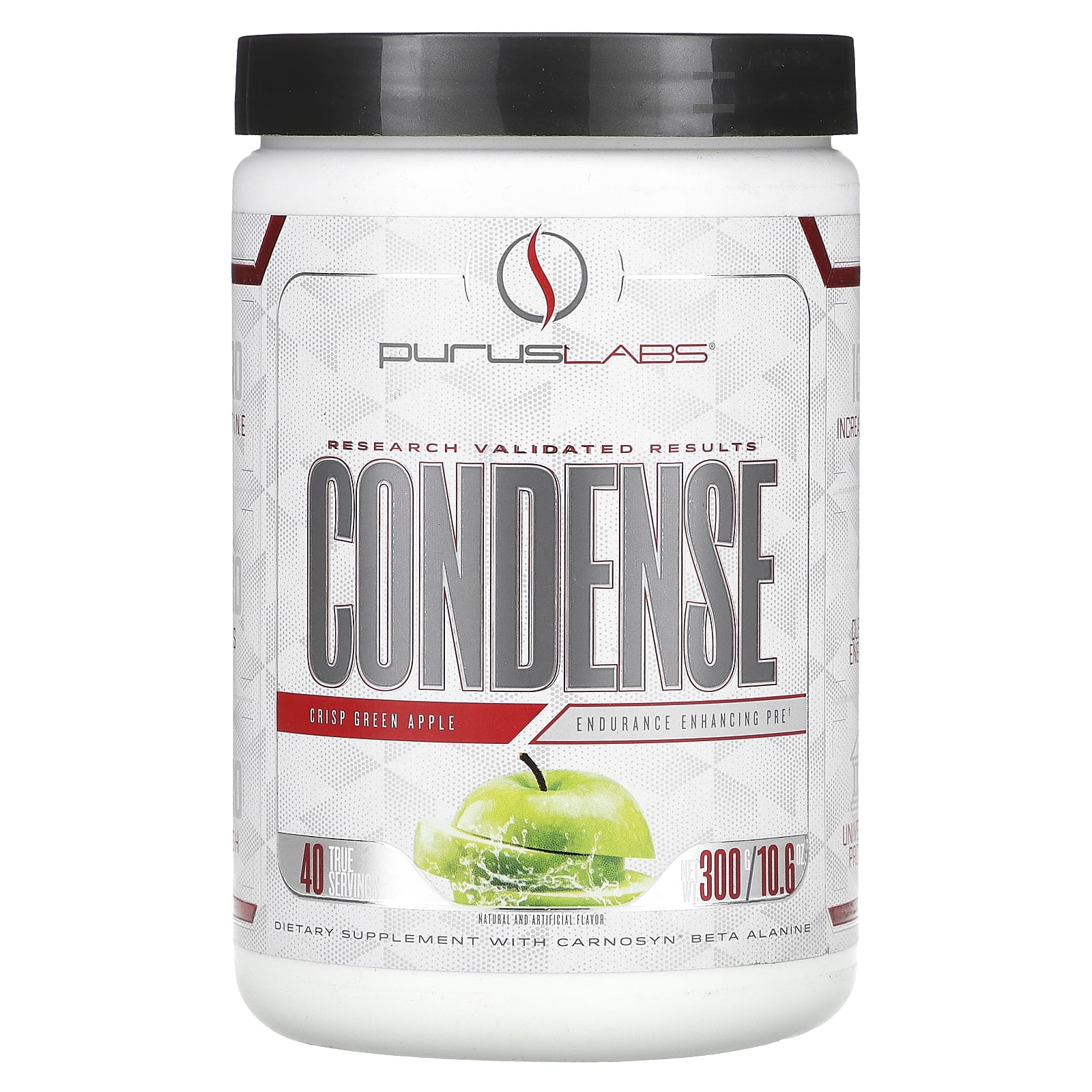 Purus Labs Condense PreWorkout Powder, Crisp Green Apple Flavor, 40 ...