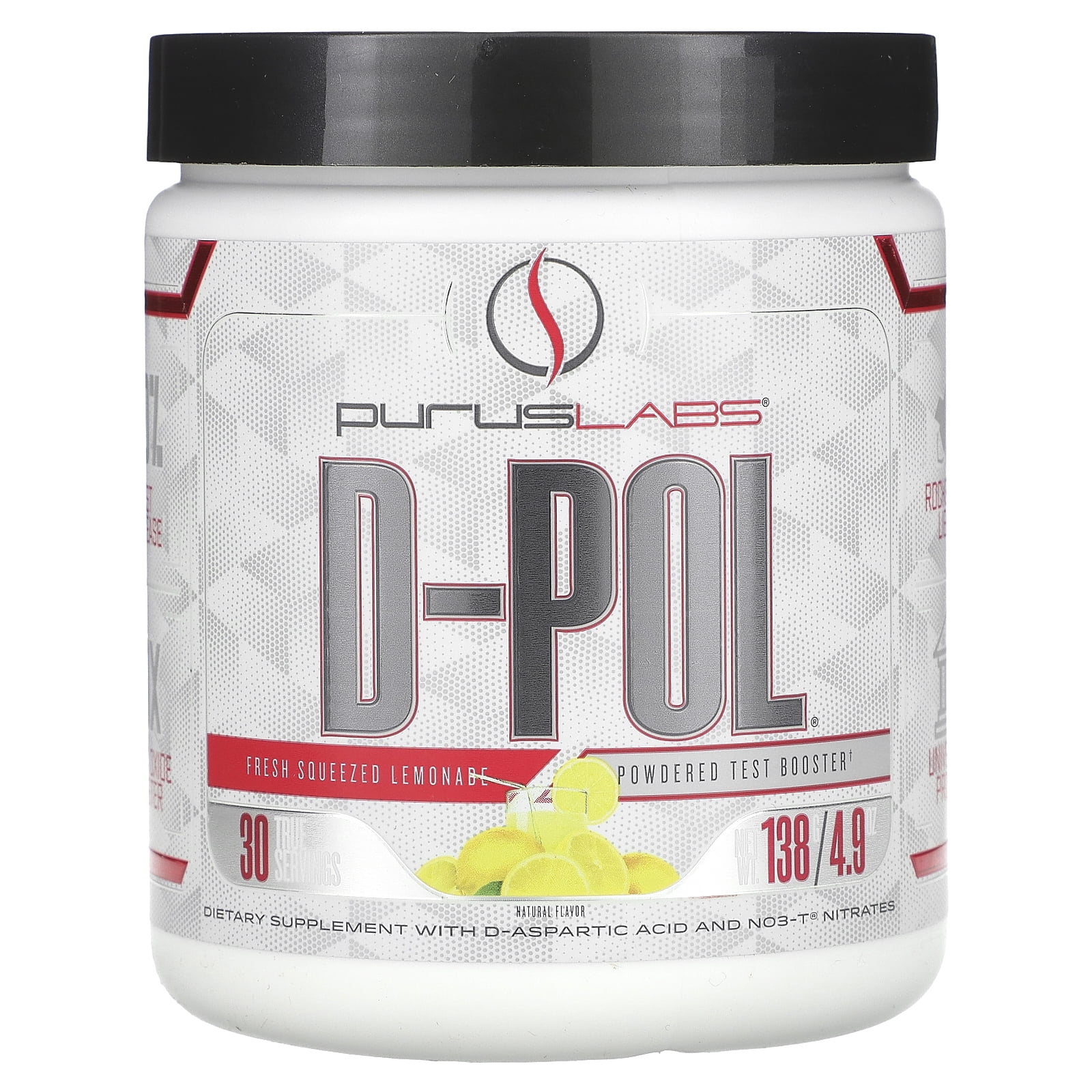 Purus Labs D-POL, Powered Test Booster, Fresh Squeezed Lemonade, 4.9 oz ...