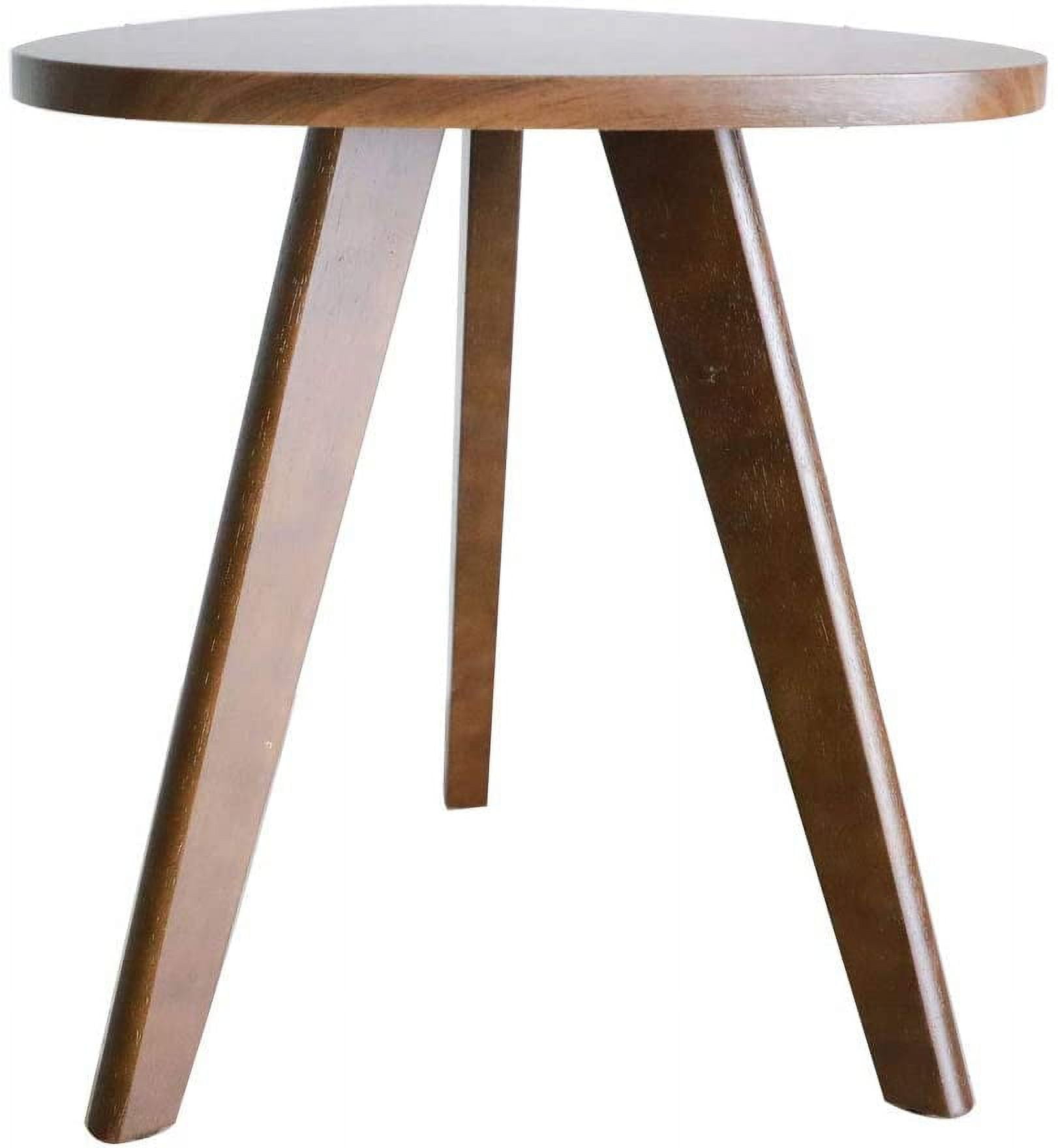 Purzest End Table, Pecan Wood Triangle Side Table Mid-Century Modern ...