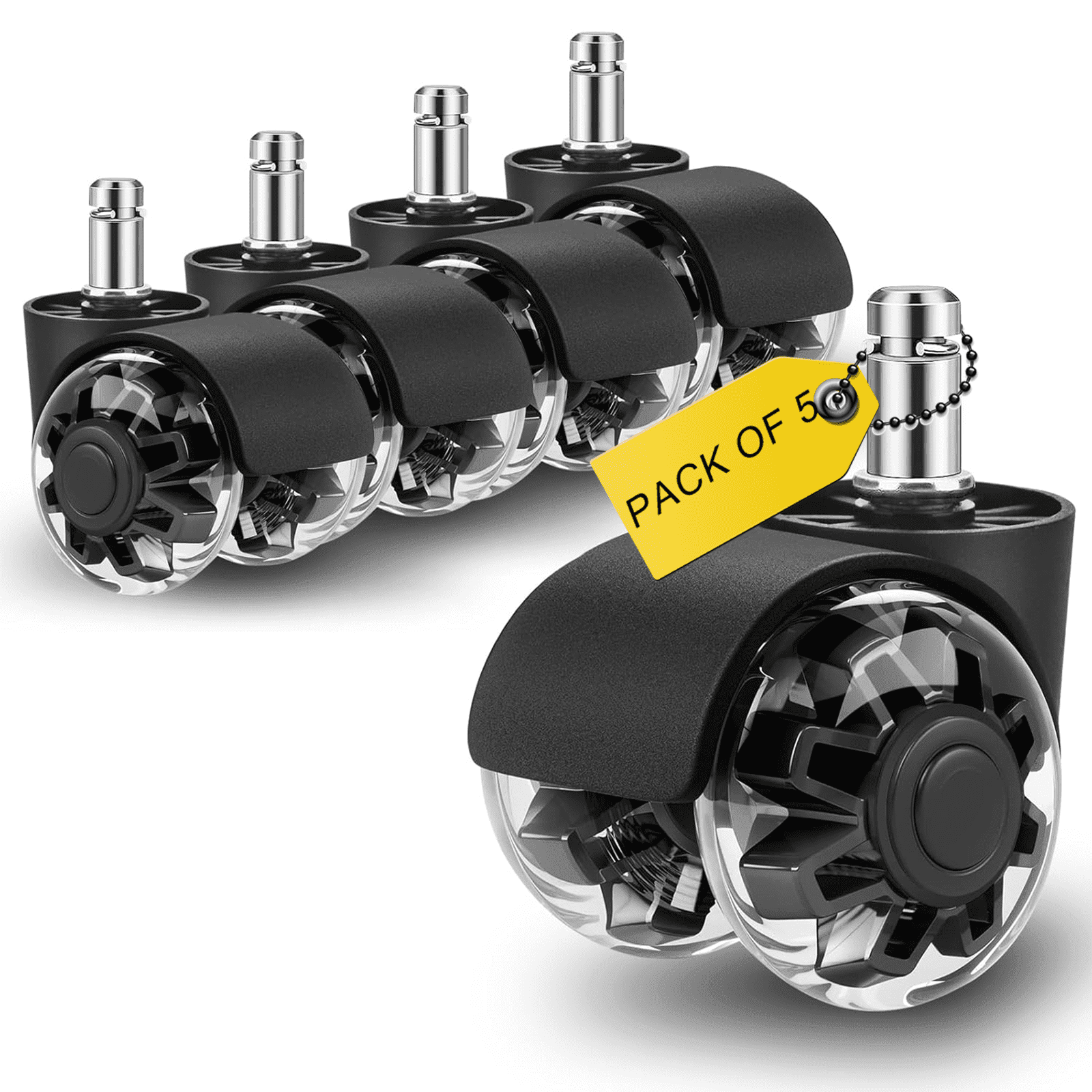 Puseky 2 inch Heavy Duty Office Chair Wheels for Hardwood Floors and ...