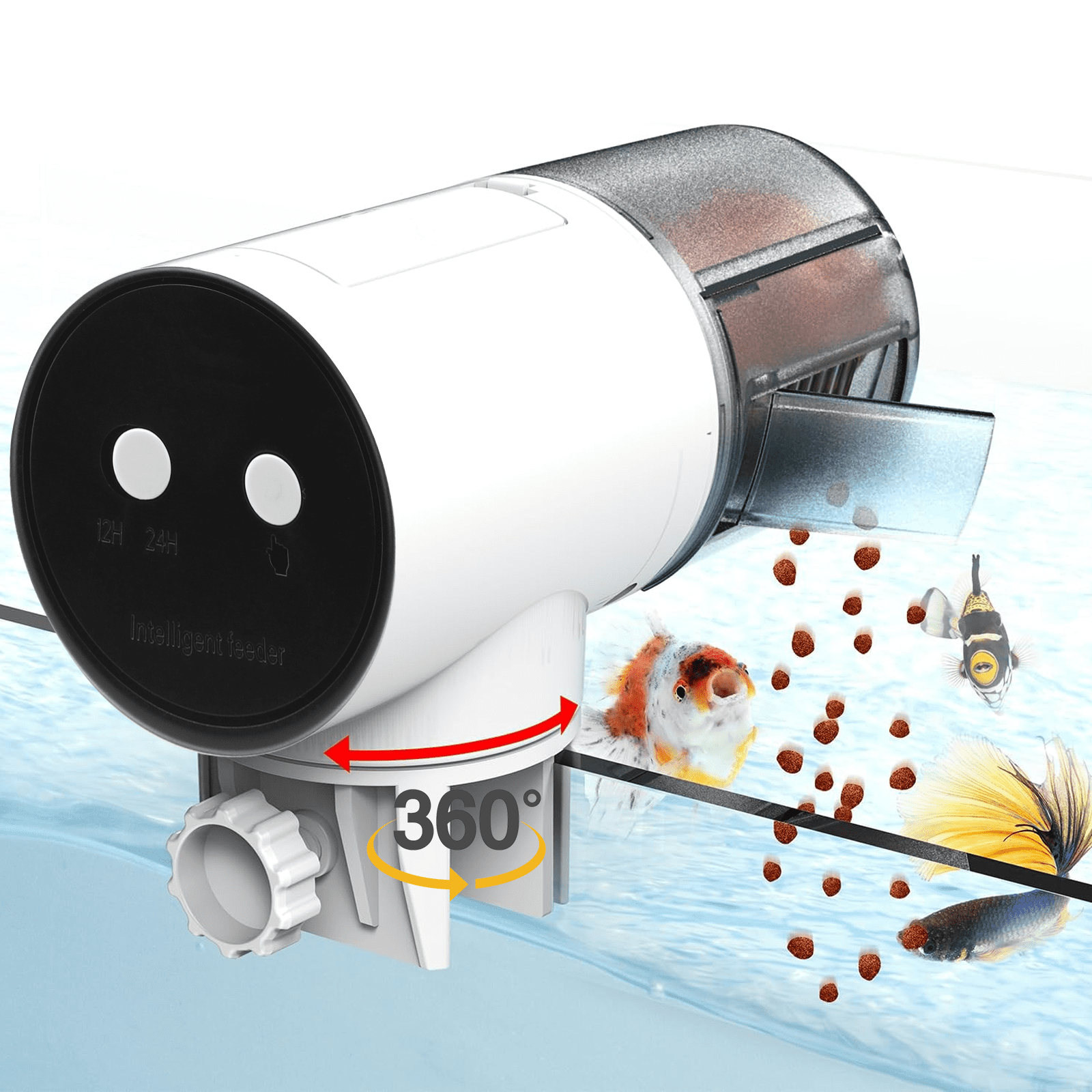 Puseky Automatic Fish Feeder, Intelligent Timing Aquarium Feeder ...