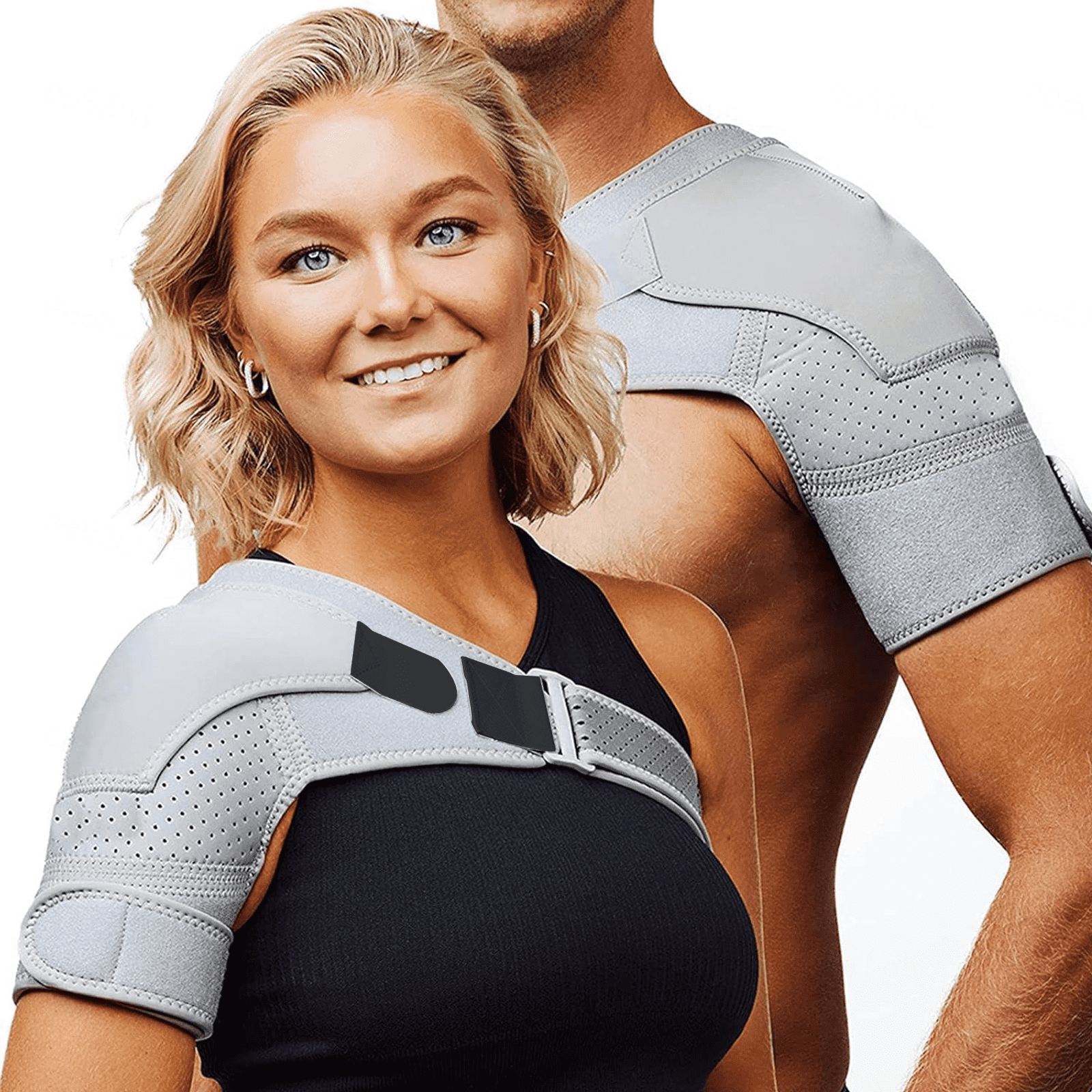 Puseky Shoulder Support Brace, Compression Sleeve, and Ice Pack Pocket ...