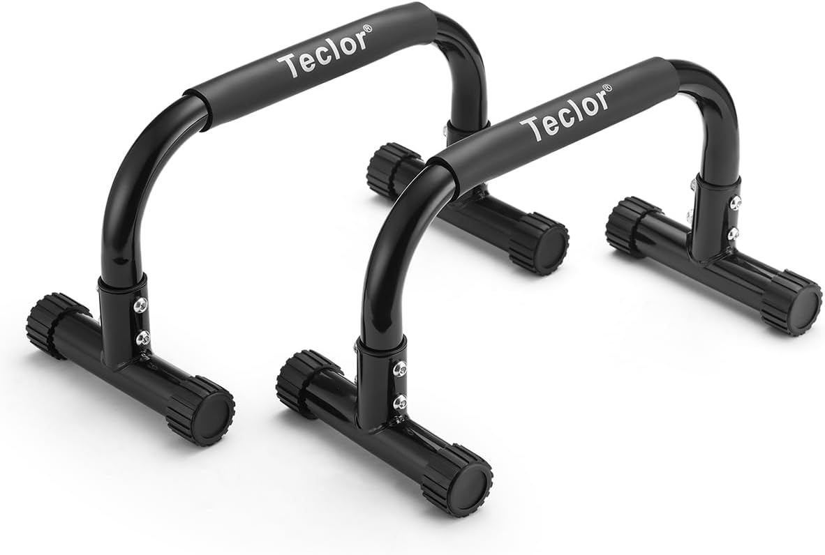 Push Up Bar, Parallettes Bars For L-sit & Dip, Heavy-Duty No Wobbling ...