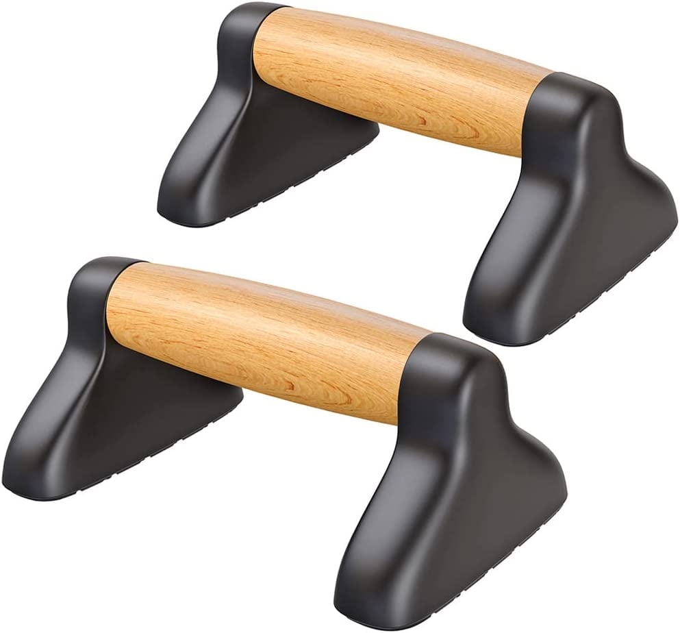 Push Up Bars, Wooden Push Up Handles for Floor, Sturdy for Men & Women ...