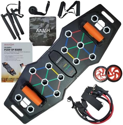 Push Up Board - 25-in-1 Home Gym Equipment - Portable Board with Color ...