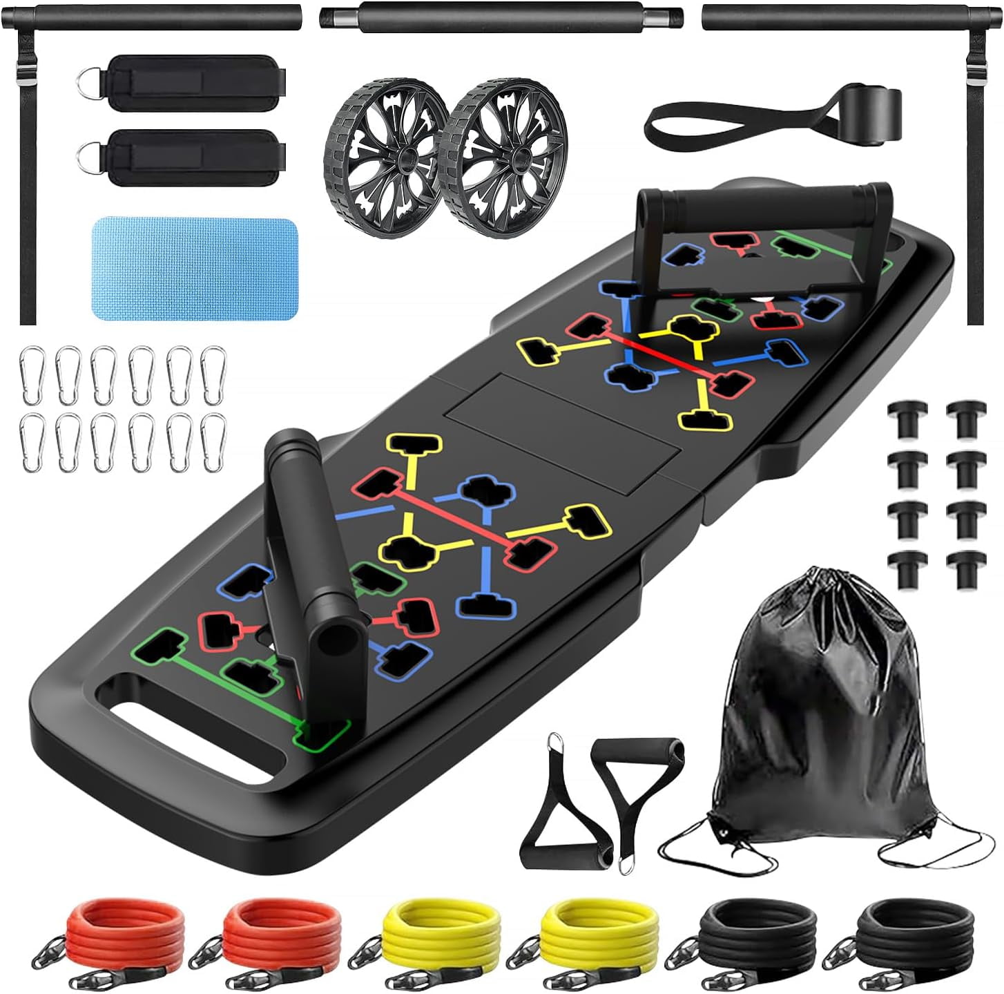 Push Up Board,Home Gym,Portable Exercise Equipment,Pilates Bar and 20 ...