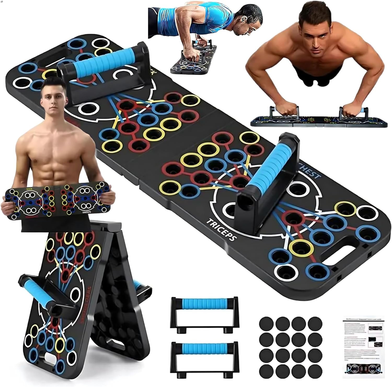Push Up Board, Portable 25-In-1 Push up Board for Men, | Pilates Bar ...