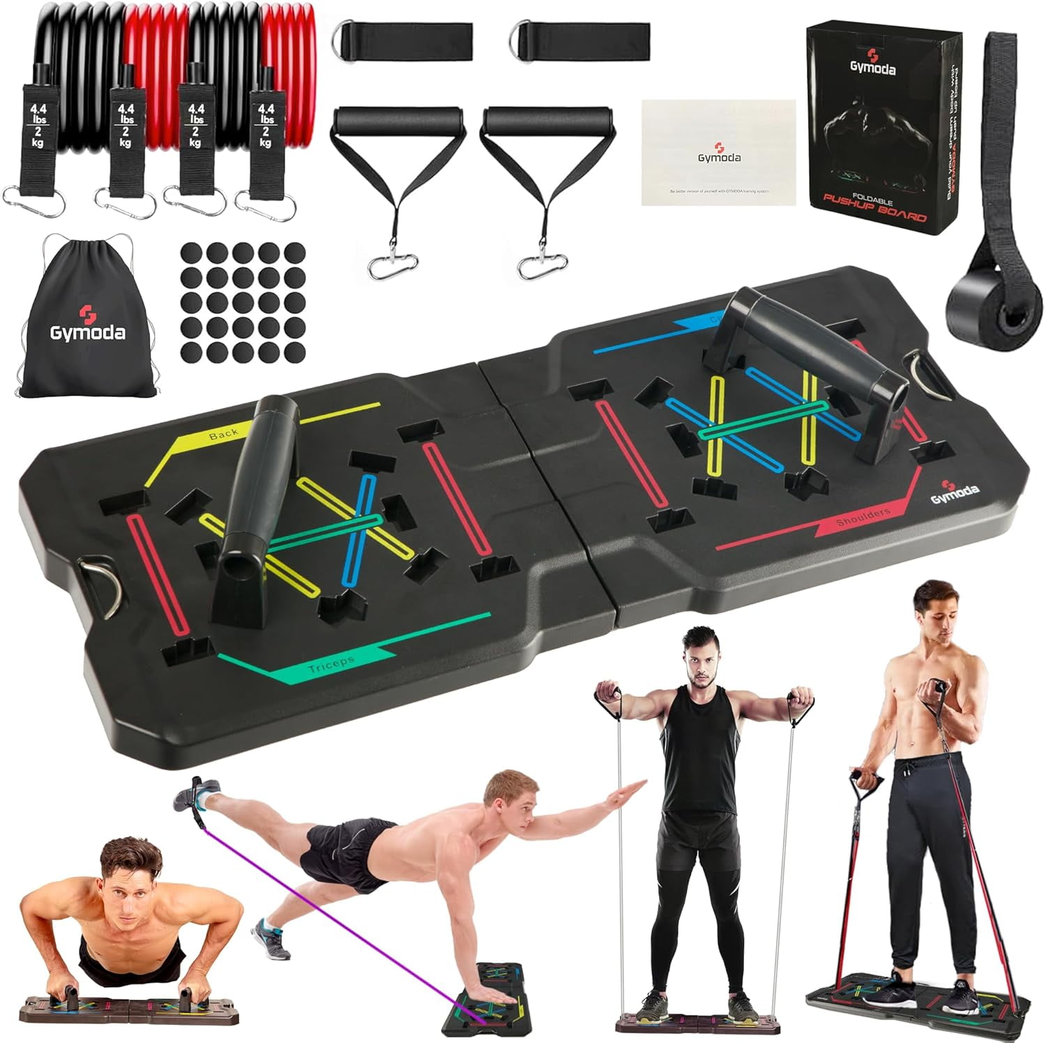 Push Up Board - Portable, foldable & space saving – Lose fat & Gain ...