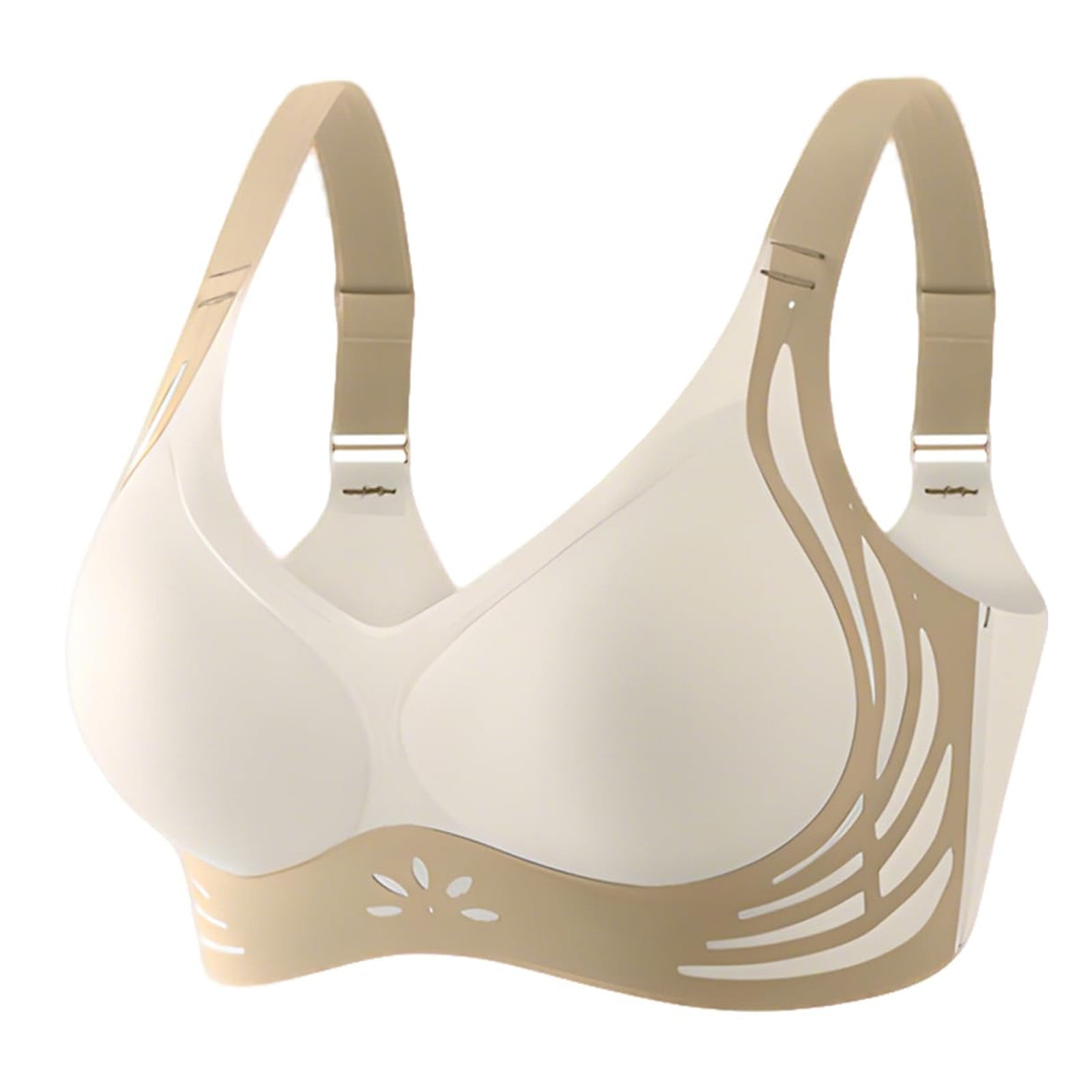 Push Up Bra No Underwire, Fadeal Gather Bra Soft Comfortable Gather Bra ...