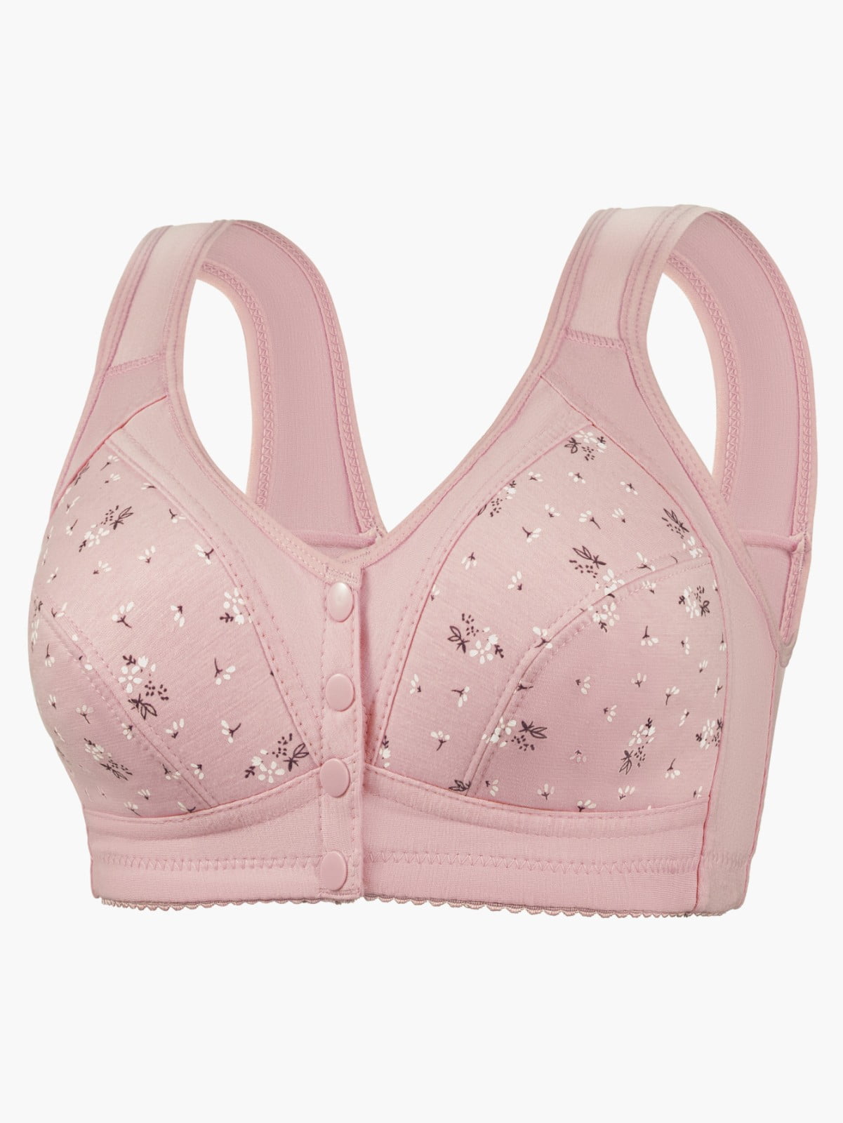 Push Up Bras - Women's Front Closure Floral Lace Bra Comfortable ...