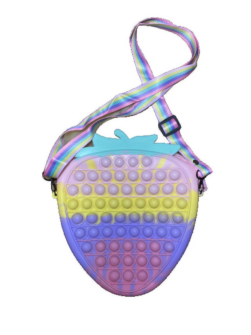 Push Bubble Popping Pops Its Purse Sensory Fidget Bags Hang bag Wallet ...