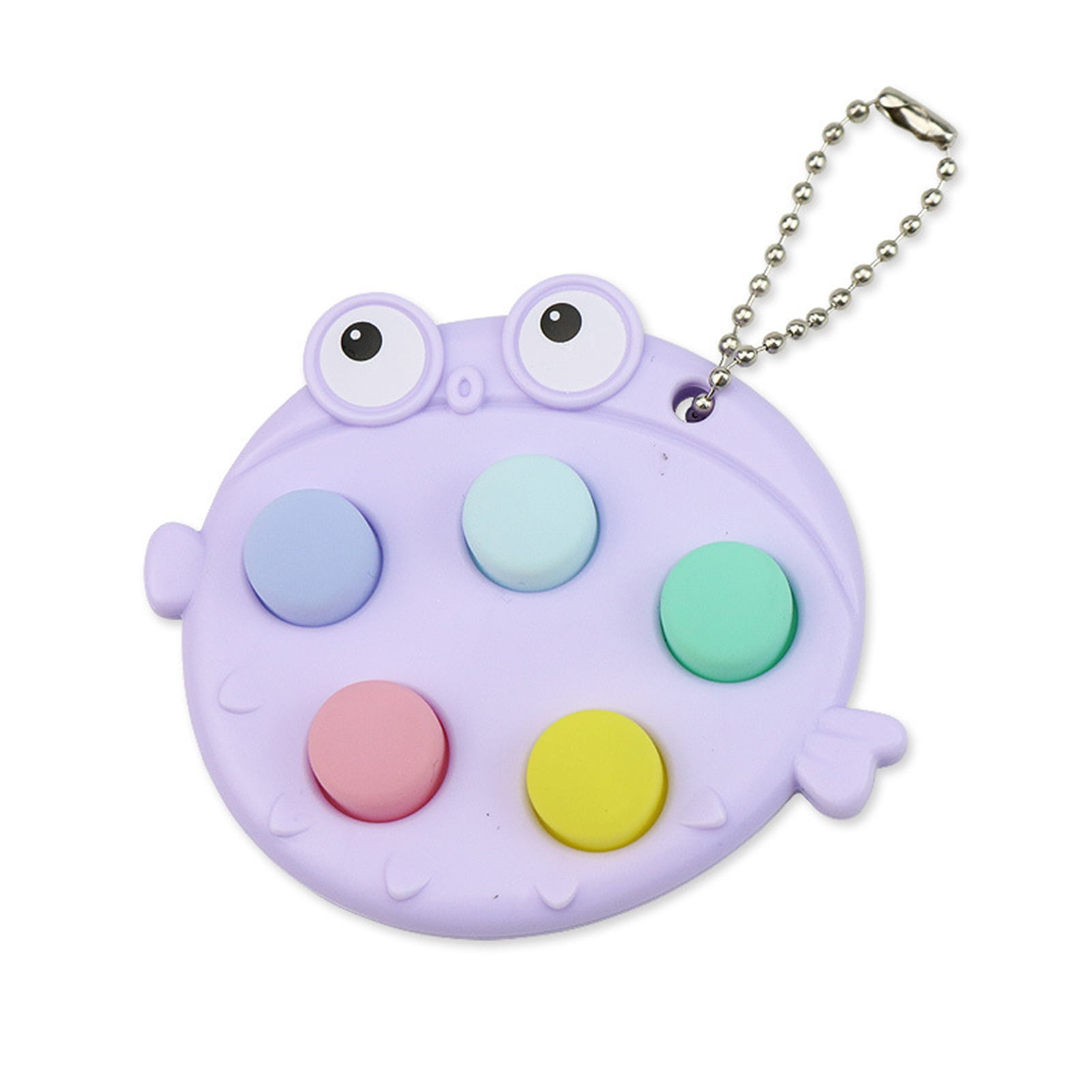 Push Bubble Puffer Fish Toy with Bead Chain Funny Stress Relief Quick ...