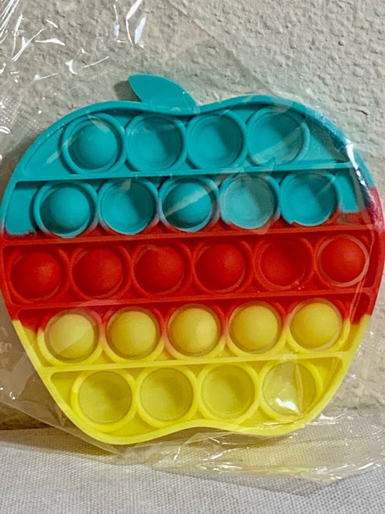 Push Bubble Stress Relief Push Silicone Sensory Fidget Rainbow Toy ...