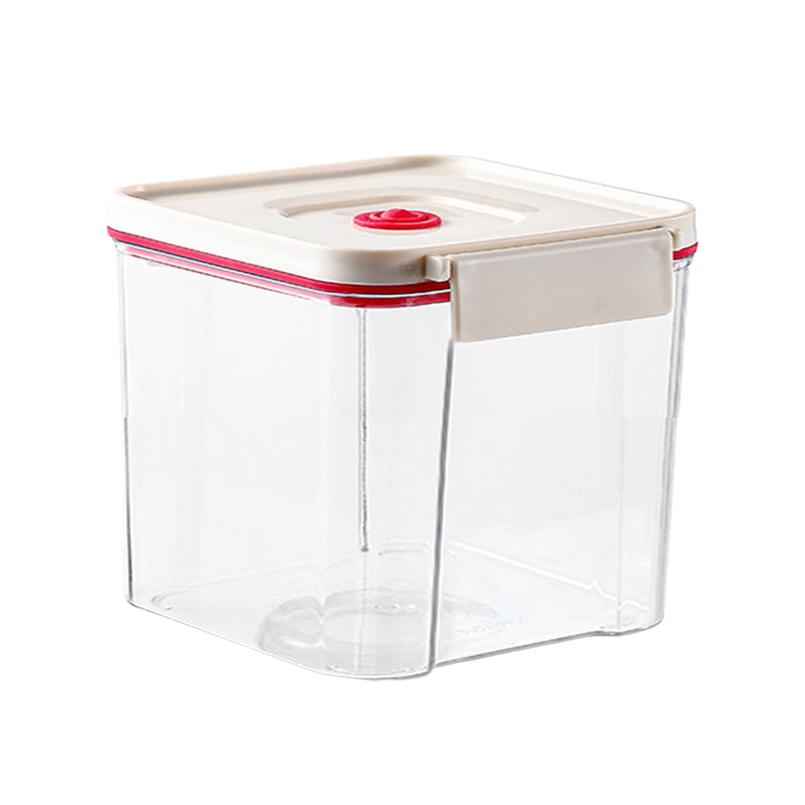 Push-Button Airtight Food Storage Containers – Stackable Plastic Jars ...