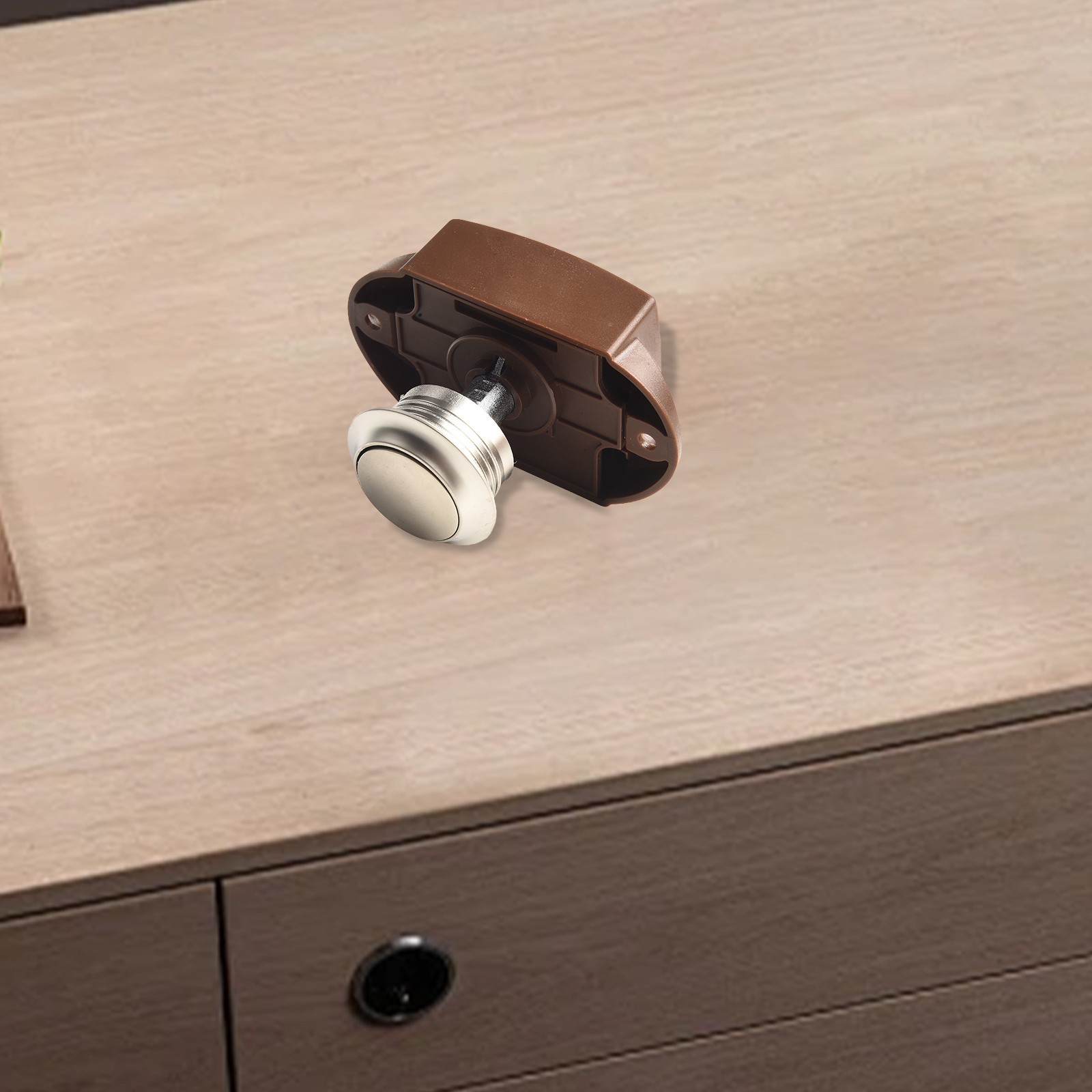 Push Button Catch Lock Drawer Cupboard Motorhome Caravan Cabinet Latch ...