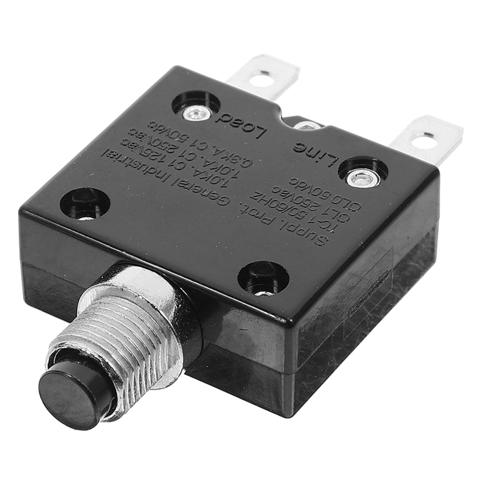 Push Button Circuit Breaker 125-250V AC 50V DC Overload Protector ...