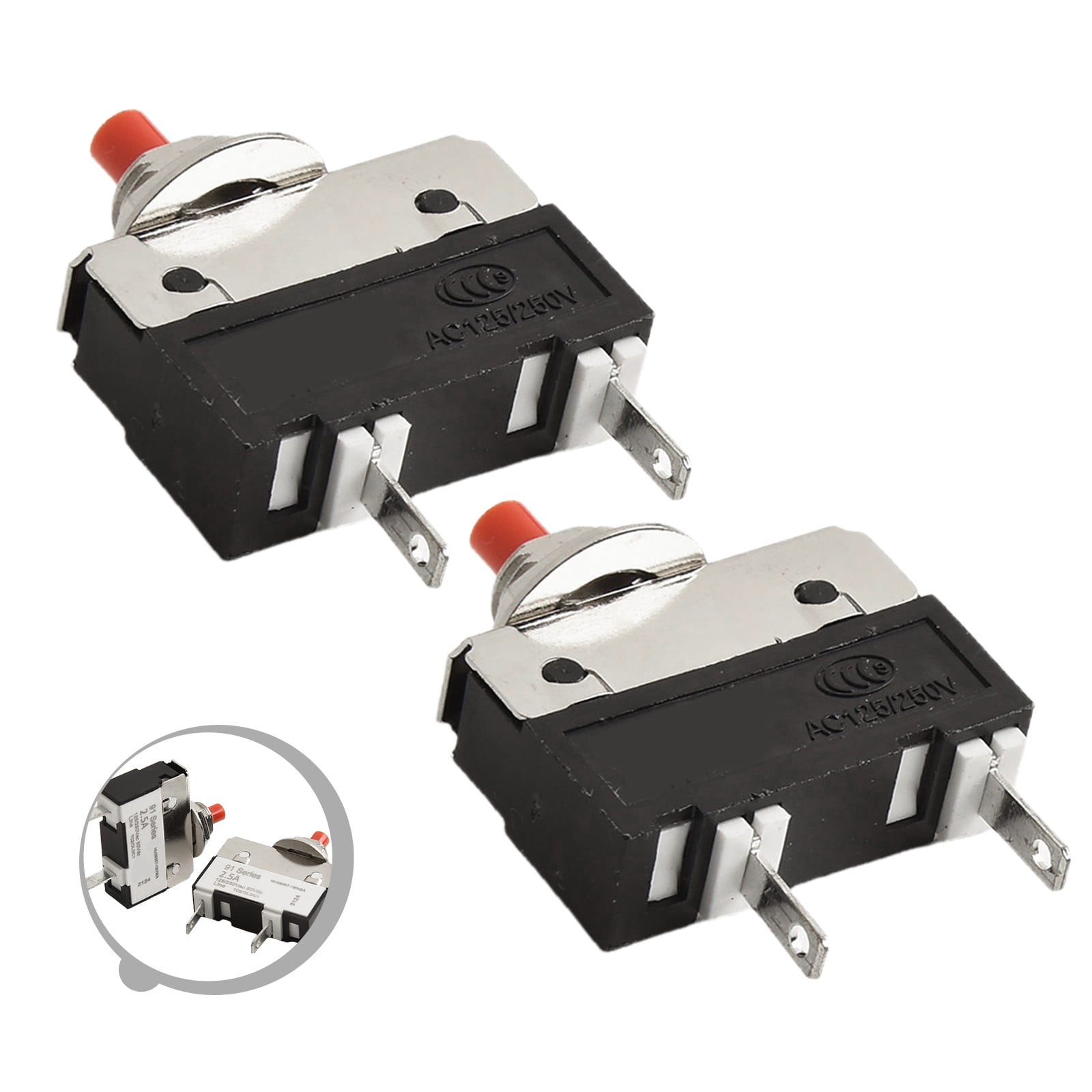 Push Button Circuit Breaker, Overload Protection Terminals Manual Reset ...