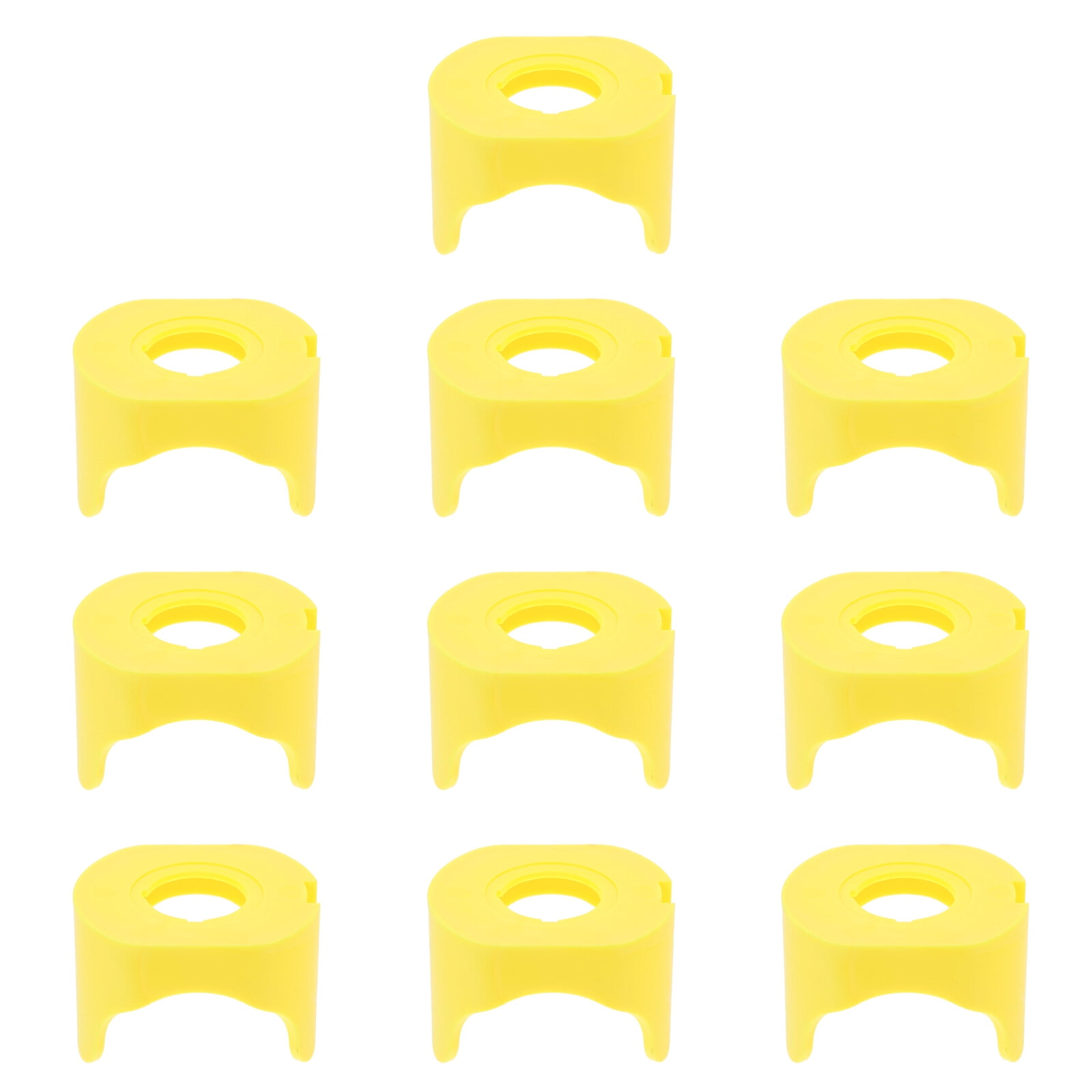 Push Button Cover Emergency Stop Warning Circle Yellow 10pcs - Walmart.com