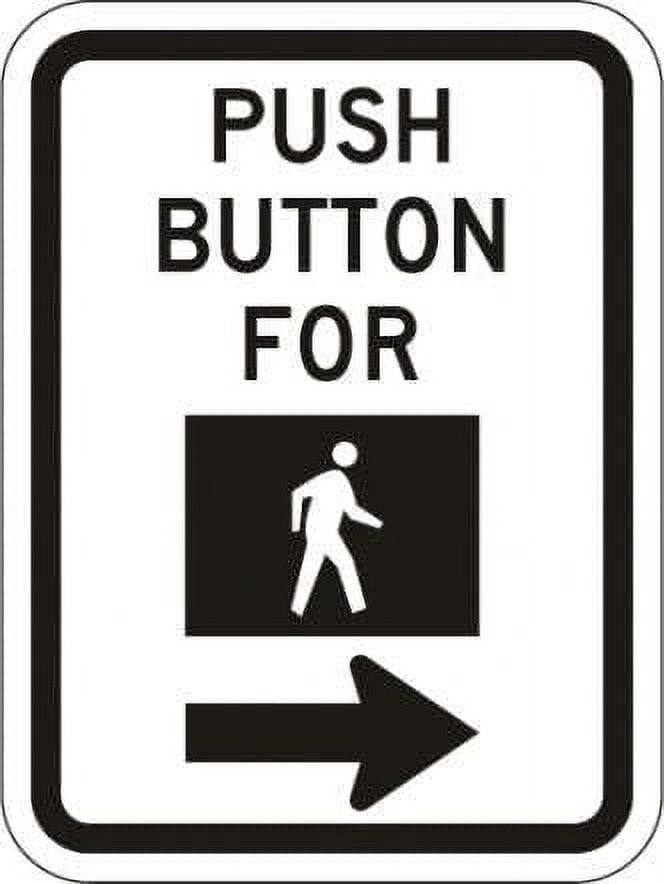 Push Button For Walk Signal Sign Regulatory Traffic Signs Metal Sign ...