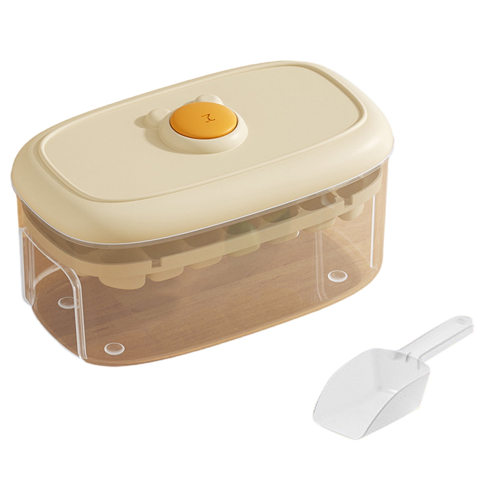 Push Button Ice Tray Set Stackable Freezers Container Holds 28 or 56 ...